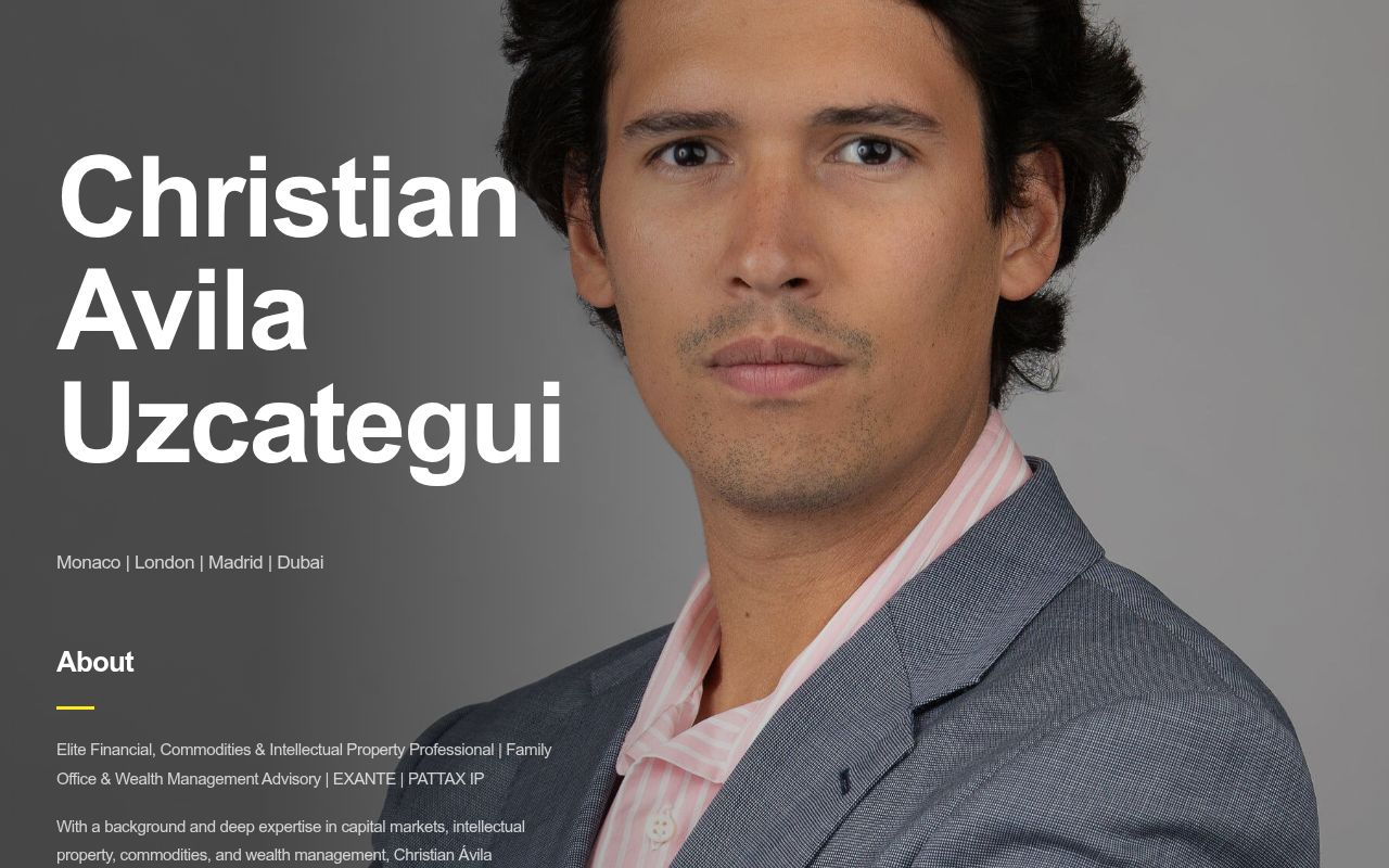 Christian Ávila | Financial, Commodities & IP Professional